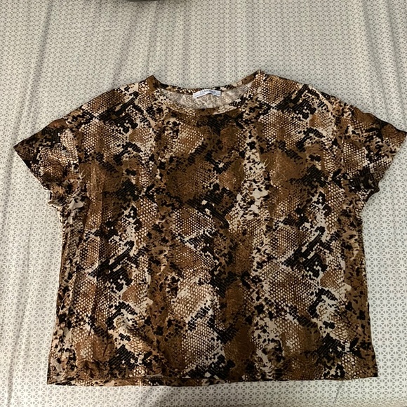 Zara | Tops | Zara Snake Print Tshirt | Poshmark